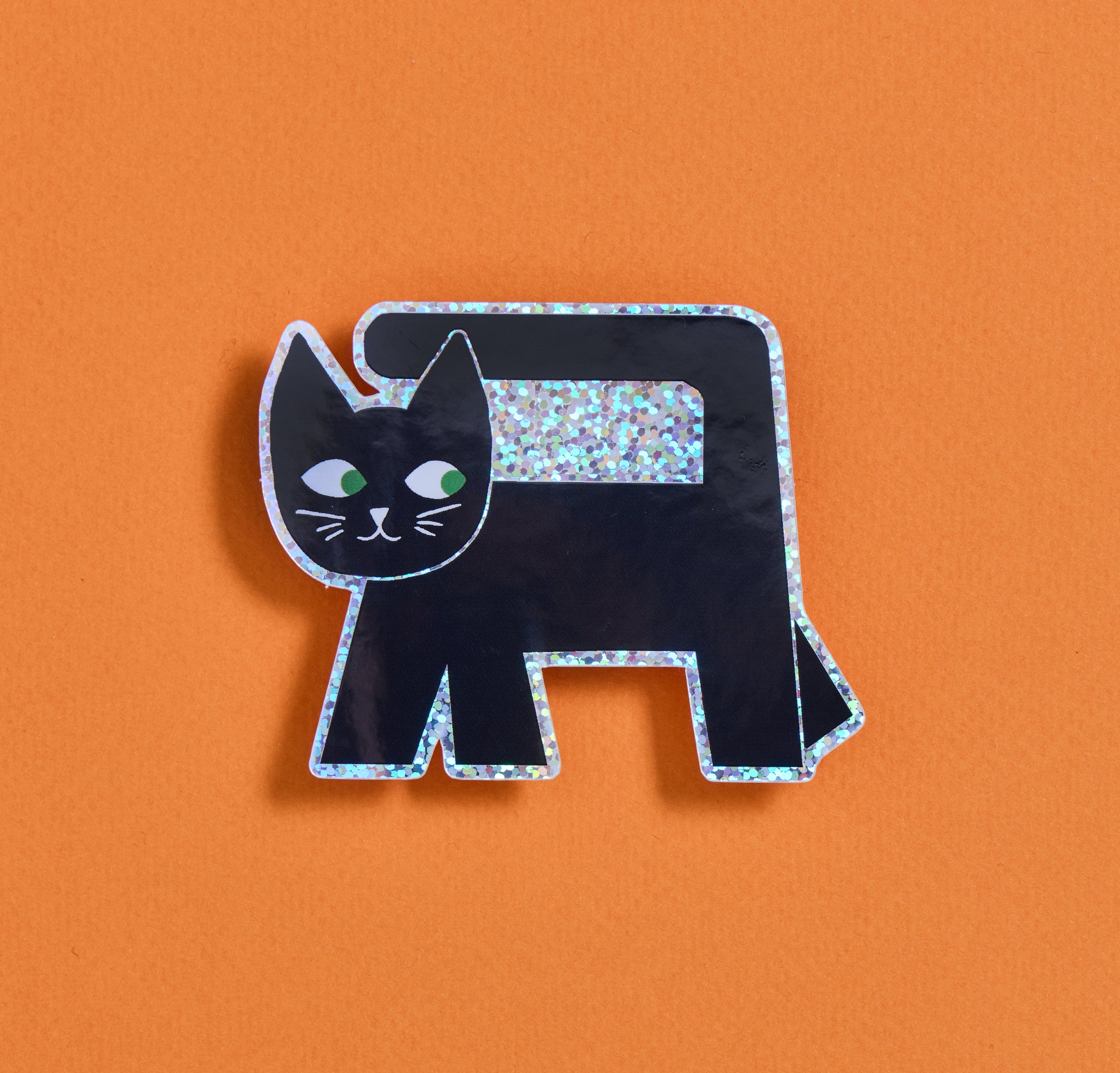 Black Cat Glitter Sticker – Baby Cats of California